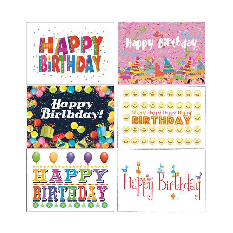 24 Bulk Value Pack Birthday Card Assorted - Set of 24 Cards & Envelopes ...