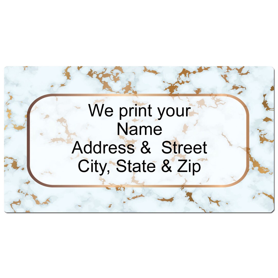 Contemporary Marble Address Label - Personalized Address Label - B21290 ...