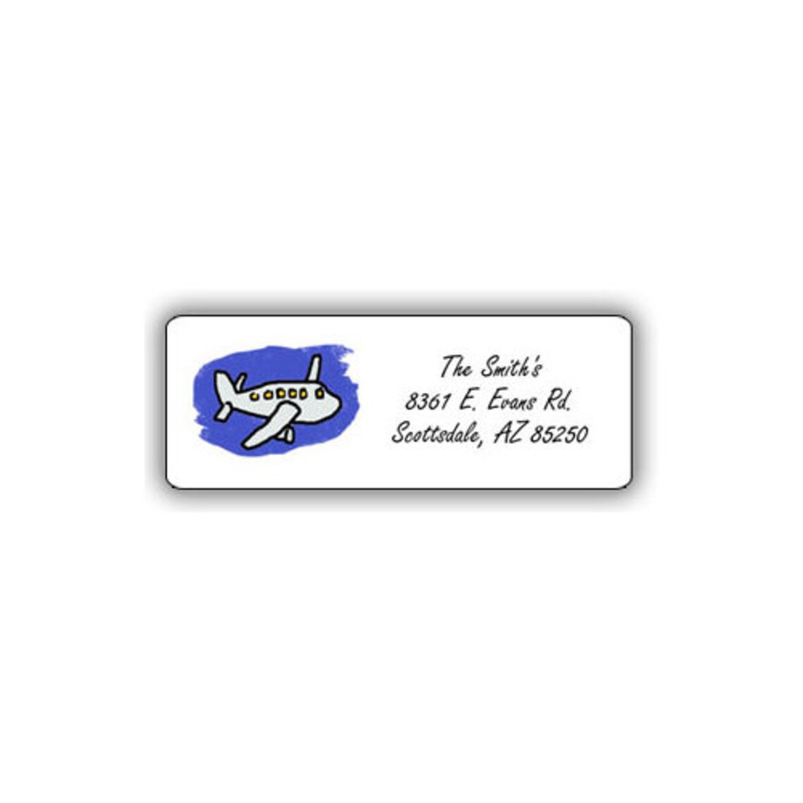 Airplane Blue Sky Return Address Label aviation Animation - Etsy