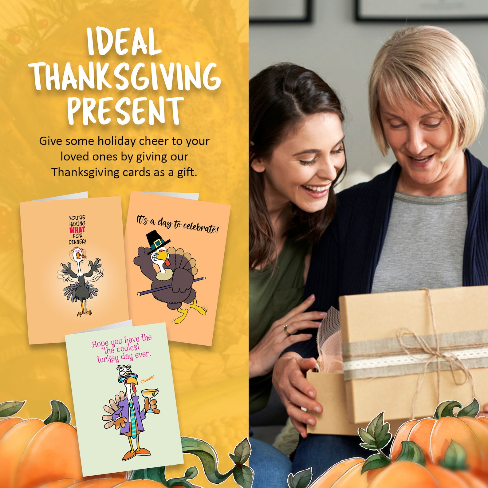 Thanksgiving Card Variety Pack - 14 Funny Thanksgiving Cards ...