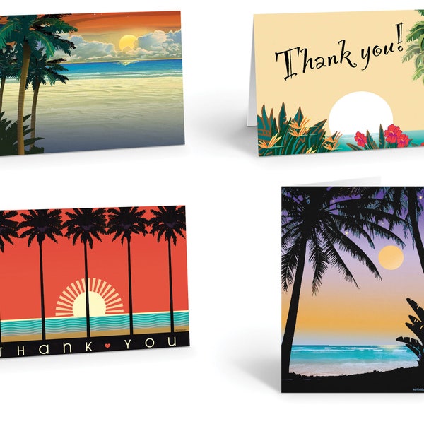 Beach Thank You Cards - Etsy