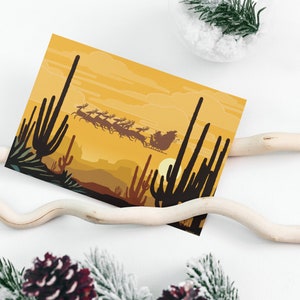Desert Sunset Christmas Card - 18 Western Cards and Envelopes - 40045 ...