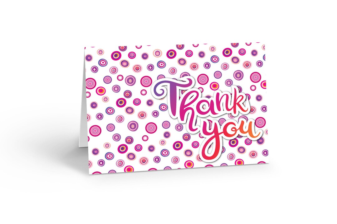 Pretty Thank You Note Card - 10 Note Cards and Envelopes -B14346 - Etsy
