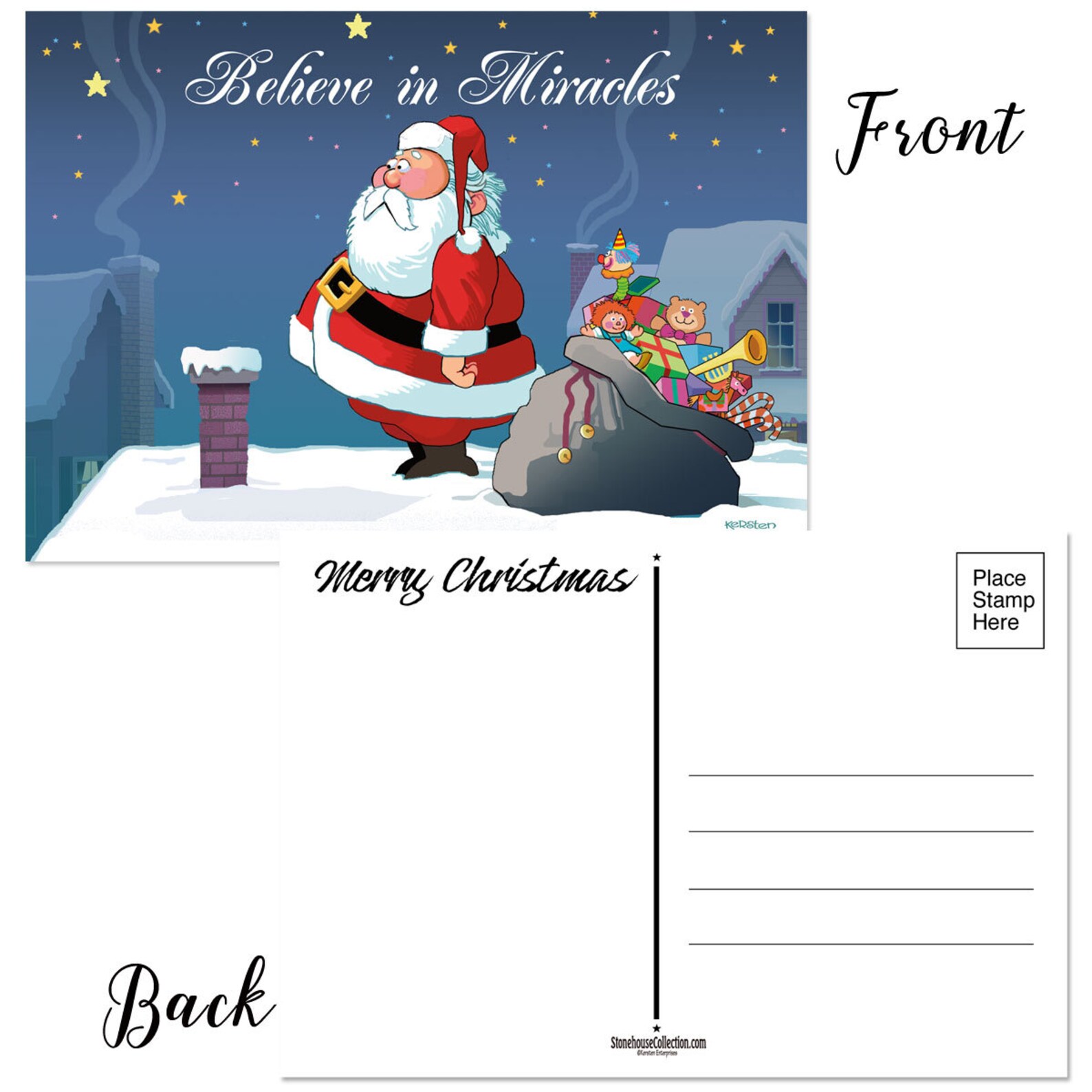 Funny Christmas Set Postcards - Assorted Christmas Postcards - 4 X 6 ...