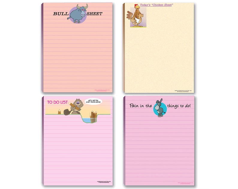 Funnynote Pad Assorted Pack Great Gift Idea Small Gift - Etsy