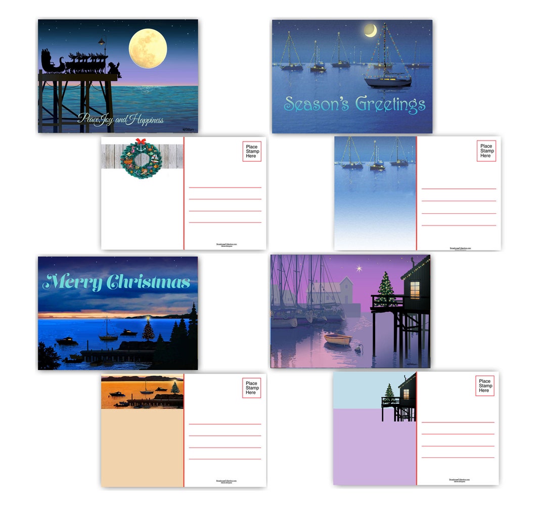 Assorted Nautical Holidays Postcard - 40 Holiday Postcards - 17130 - Etsy