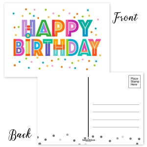 Assorted Happy Birthday Postcards - 4 X 6 Birthday Postcard - Bulk ...