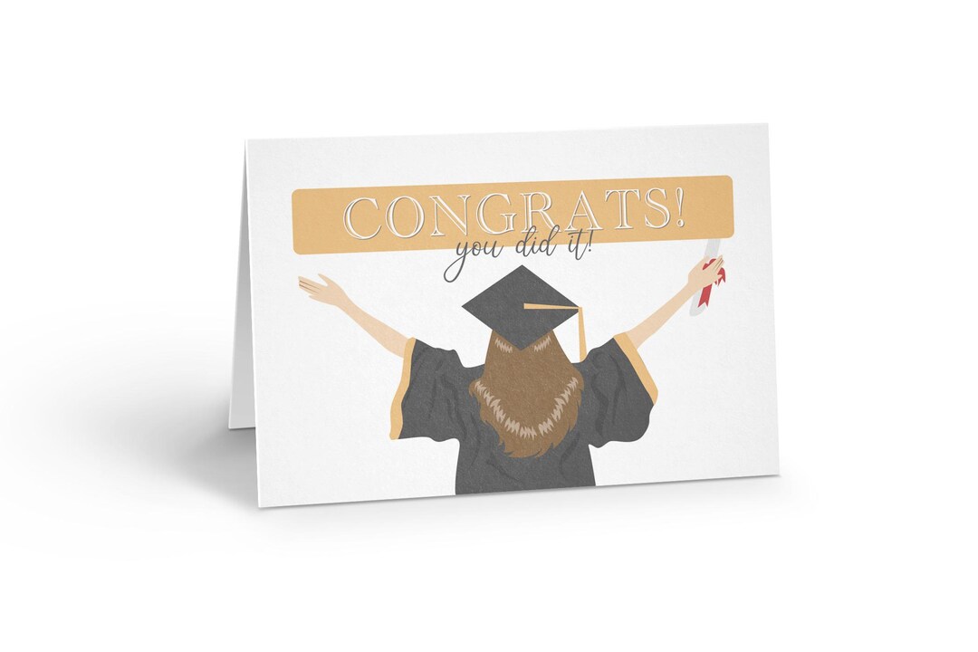 Graduation Cards - Congrats, You Did It! - Single Card With Envelope ...