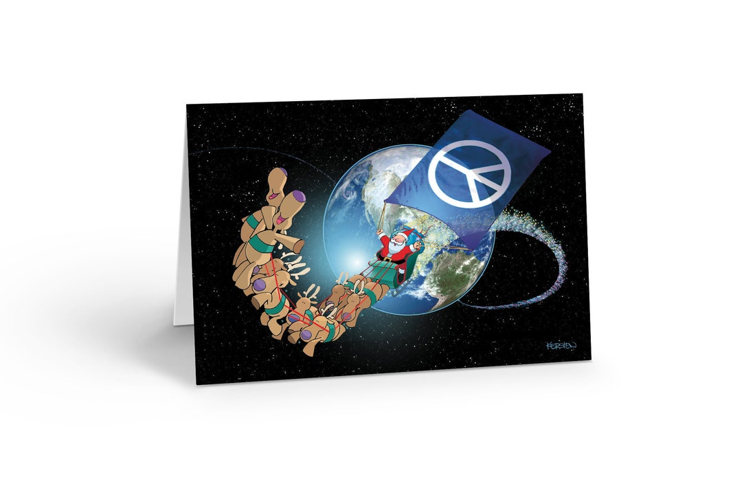 World Peace Christmas Card - 18 Holiday Cards and Envelopes - 20097 - Etsy