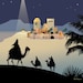 Three Wise Men Journey to the Nativity Scene Christmas Card - 18 ...