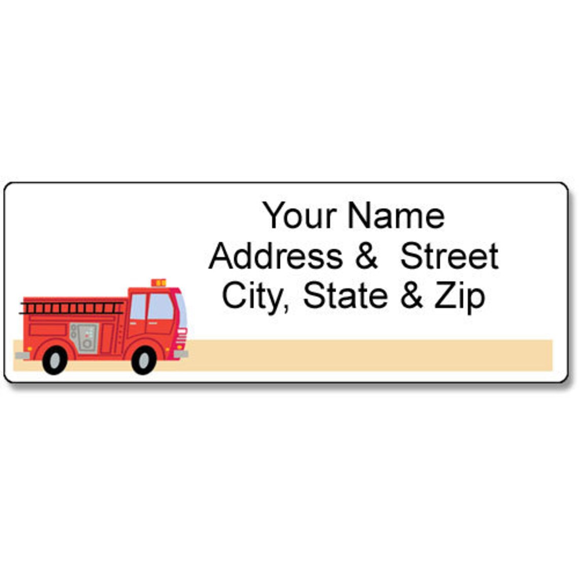 Fire Truck Customized Return Address Label occupation Fun - Etsy