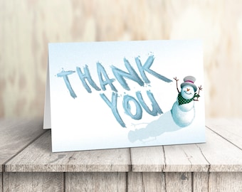 Snowman Thank You | Etsy