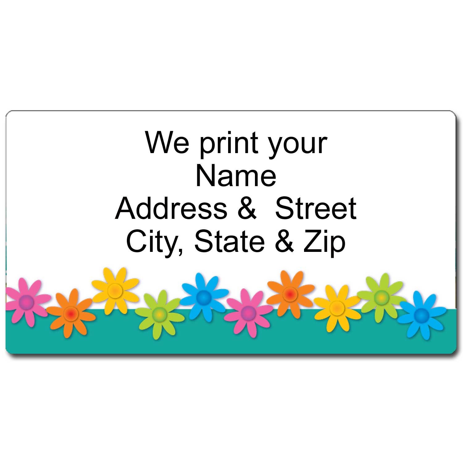 Colorful Flowers Custom Address Label Personalized Address | Etsy