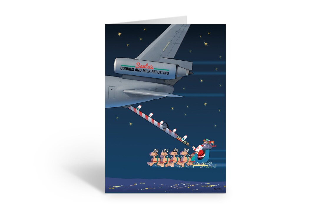 Aerial Refueling Christmas Card - Military 18 Cards & Envelopes - Air ...