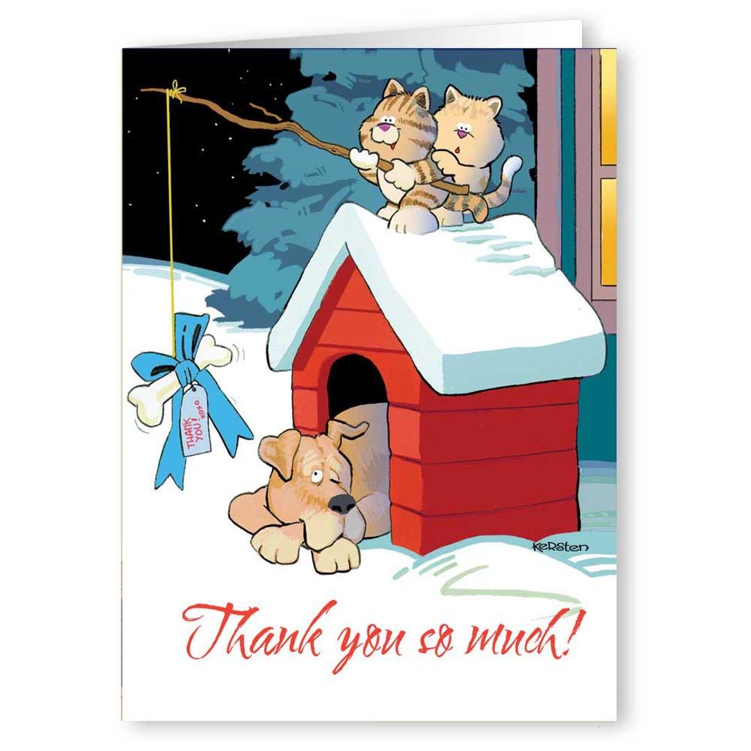 Cat & Dog Thank You Note Cards - Box of 10 - Etsy
