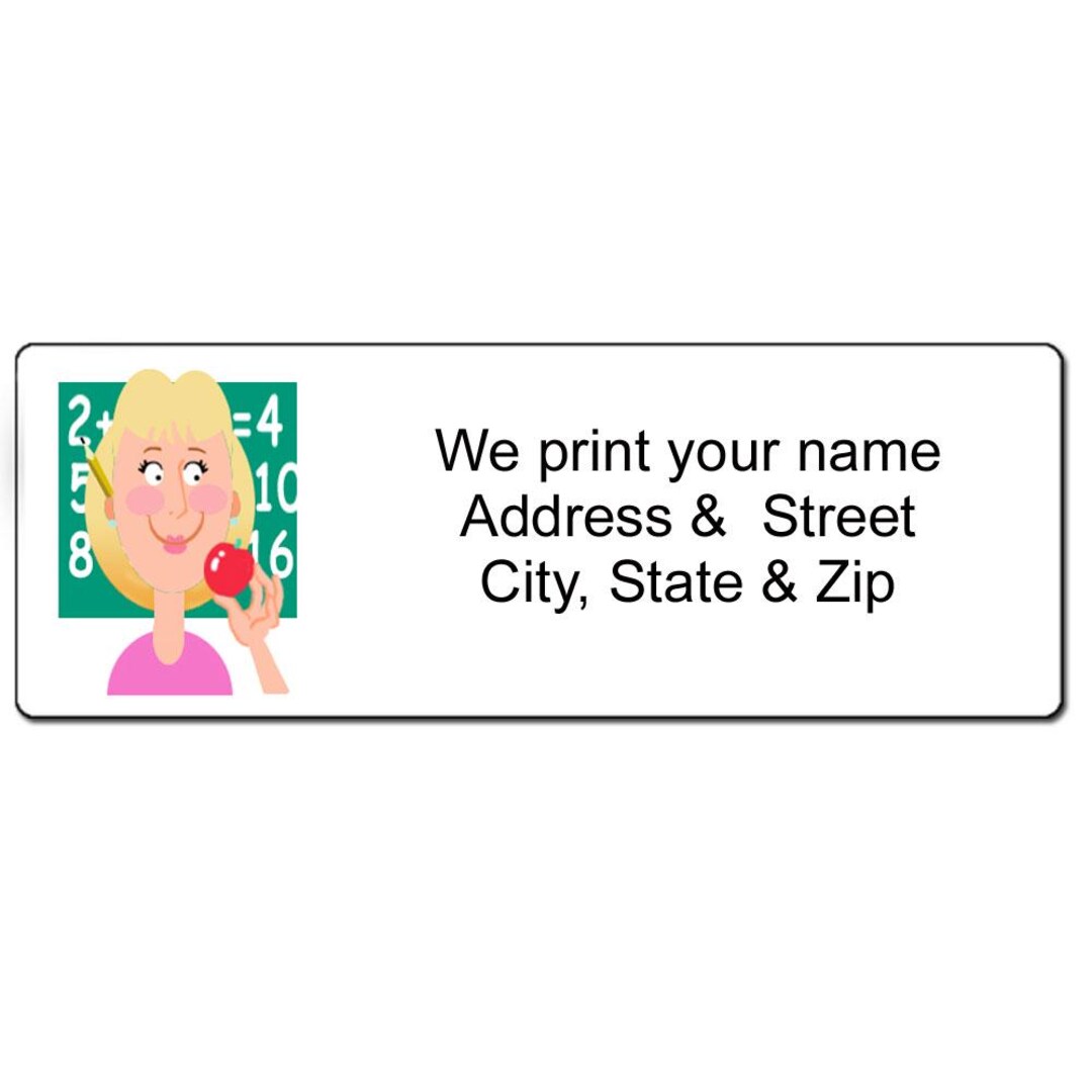 Teacher/classroom Return Address Labels - Personalized Address Label ...