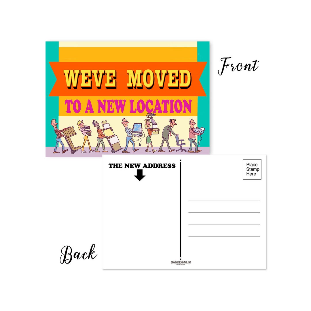 Set of 40 Business Moving Announcement Postcards - 4 X 6 Moving ...