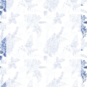 French Country Blue Floral Stationery - 8.5 X 11 Inches - 60 Paper ...