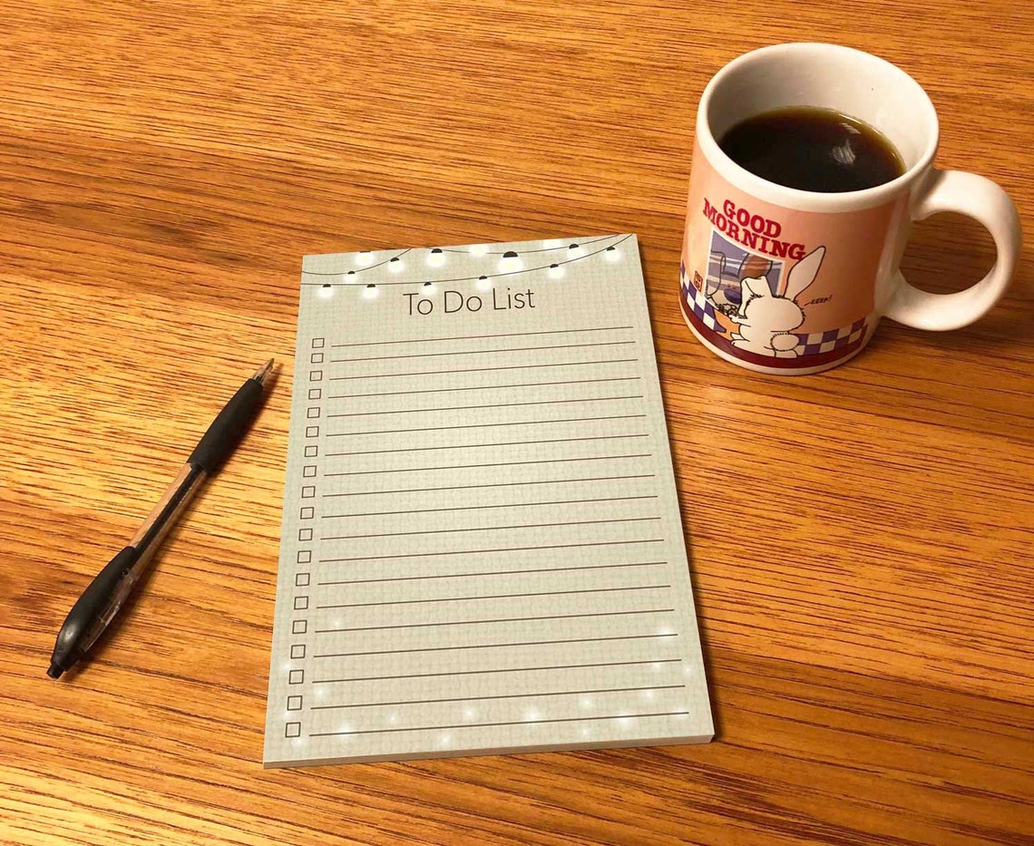 Rustic Lights to Do List Magnetic Notepad 8.5 X - Etsy