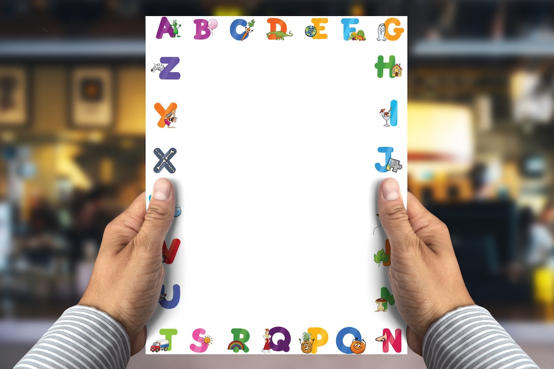 Alphabet Border Stationery - 8.5 X 11-60 Letterhead Sheets - Great for ...