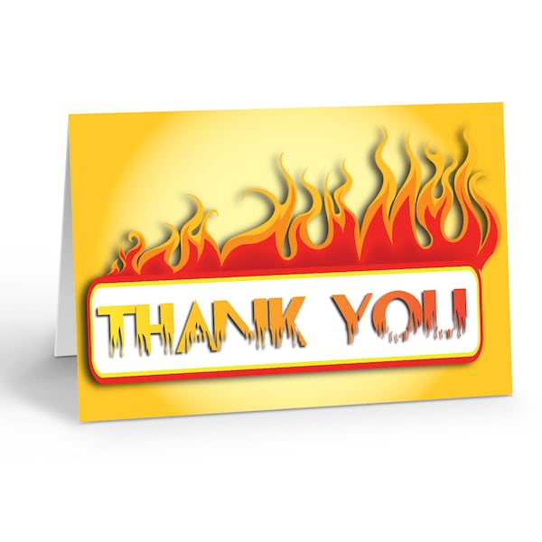 Fire Thank You Cards - Etsy