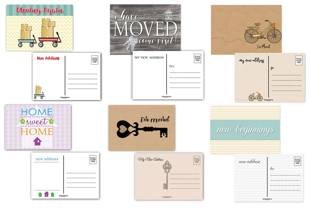 Assorted Moving Postcards - 36 4 X 6 Moving Postcards - B17149 - Etsy