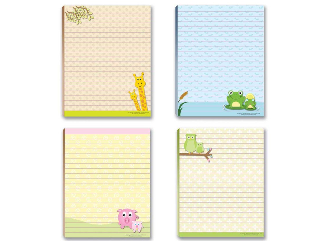Cute Animal Theme Pads 4 Assorted Note Pads Great Gift - Etsy