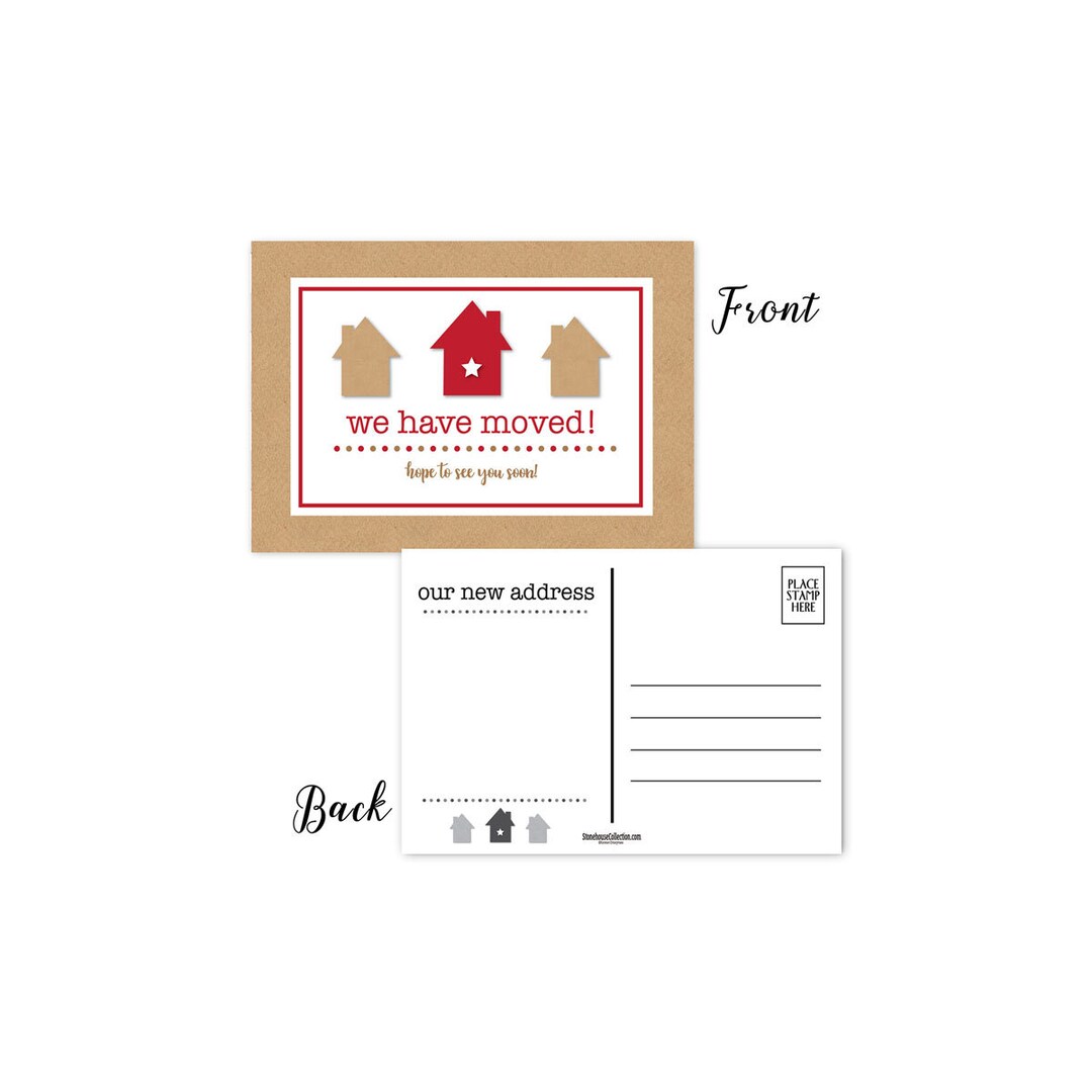 We Have Moved - Set of 50 Moving Announcement Postcards - 4 X 6 Moving ...