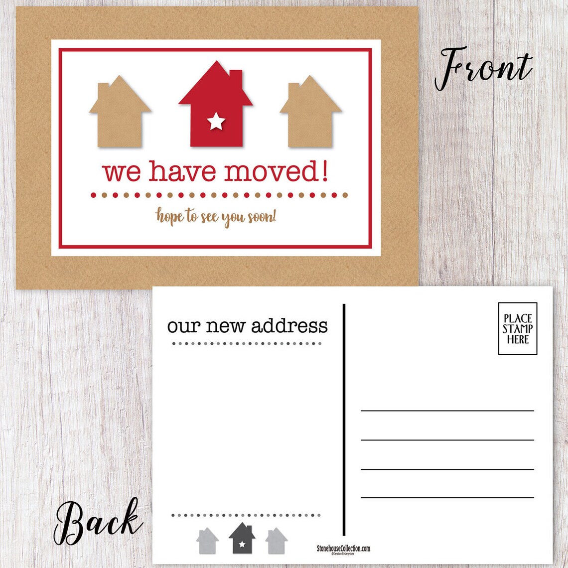 We Have Moved Set of 50 Moving Announcement Postcards 4 X - Etsy