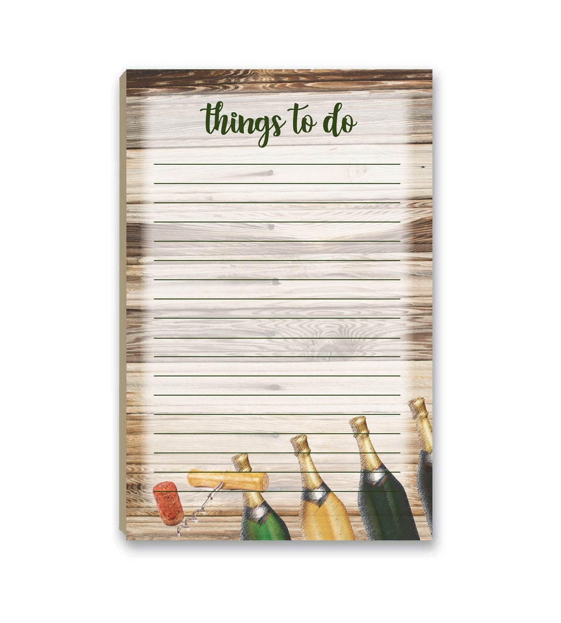 Rustic Winemagnetic Notepad - 8.5" X 5.5" - Rustic Notepads Have 50 ...