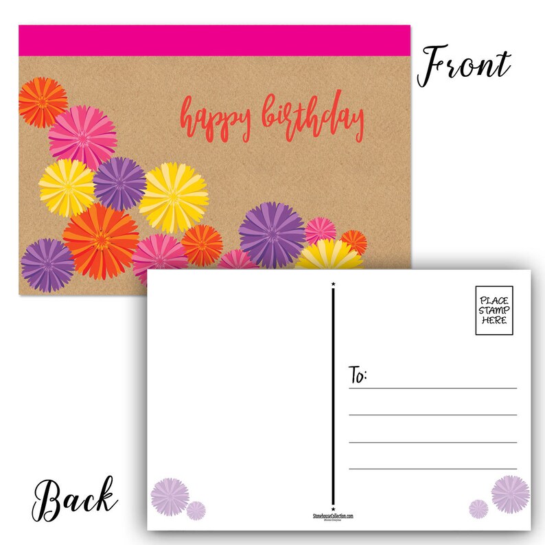 Assorted Set of 40 Happy Birthday Postcards 4 X 6 Birthday - Etsy