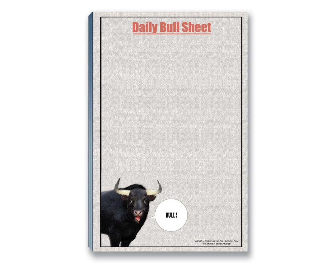 Bullsheet Funny to Do List Magnetic Notepad - 8.5" X 5.5" - Funny ...