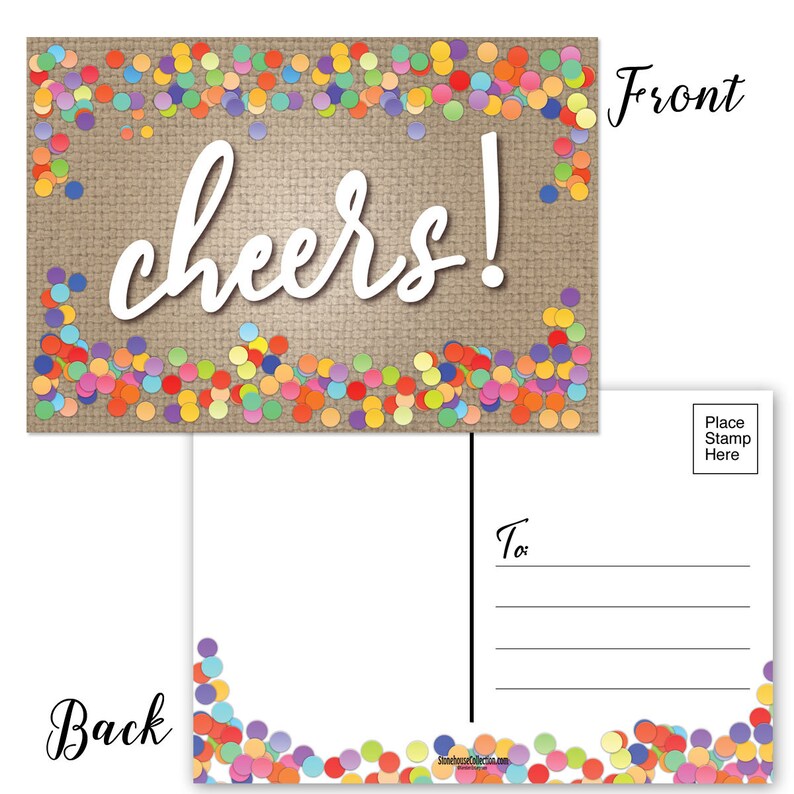 Congratulation Postcards Assorted Set of 40 - Full Color Both Sides - 4 ...