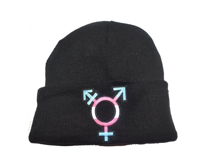Transgender Beanie Transgender Pride Symbol Transgender Flag - Etsy