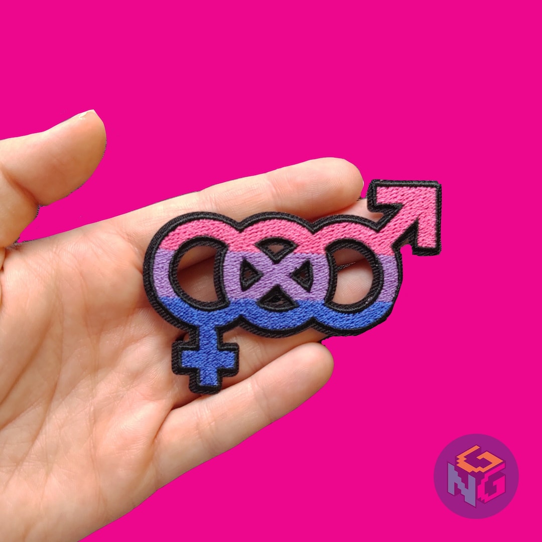 Bisexual Patch Bi Symbol Iron on Patch LGBTQA+ Bisexual Pride Bi Pride ...