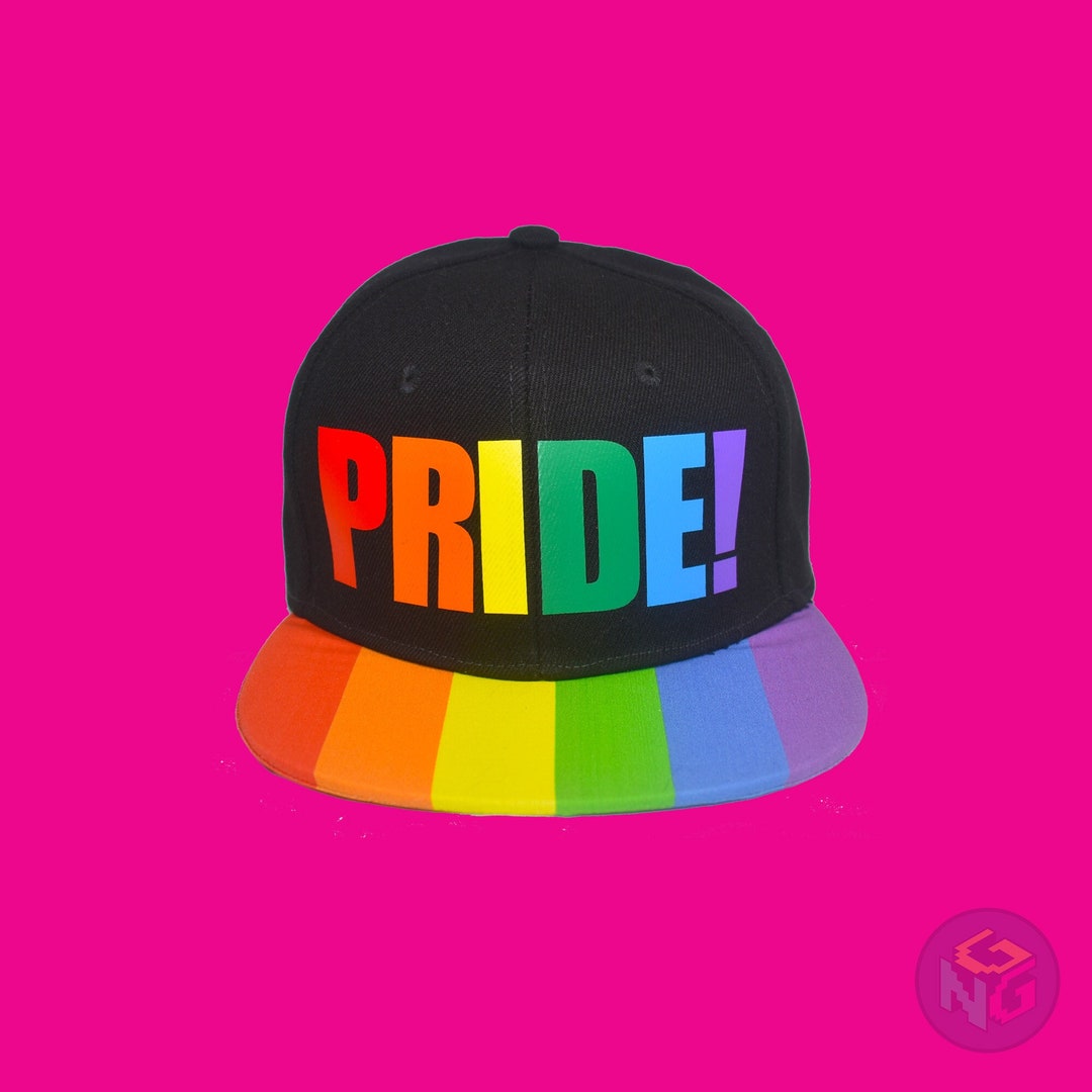 Gay Pride Snapback Hat - Queer Pride, Gay Snapback, Gay Hat, Rainbow ...