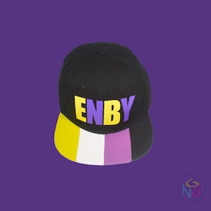 Nonbinary Pride Snapback Hat - Nonbinary Snapback, Nonbinary Hat, Transgender Hat, Nonbinary ...