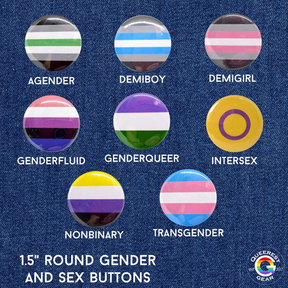 1.5 Round Gender and Sex Buttons Transgender Button | Etsy
