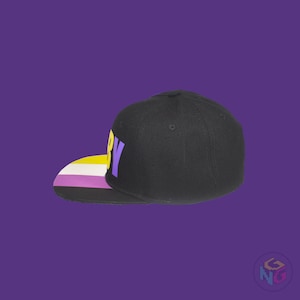 Nonbinary Pride Snapback Hat - Nonbinary Snapback, Nonbinary Hat, Transgender Hat, Nonbinary ...