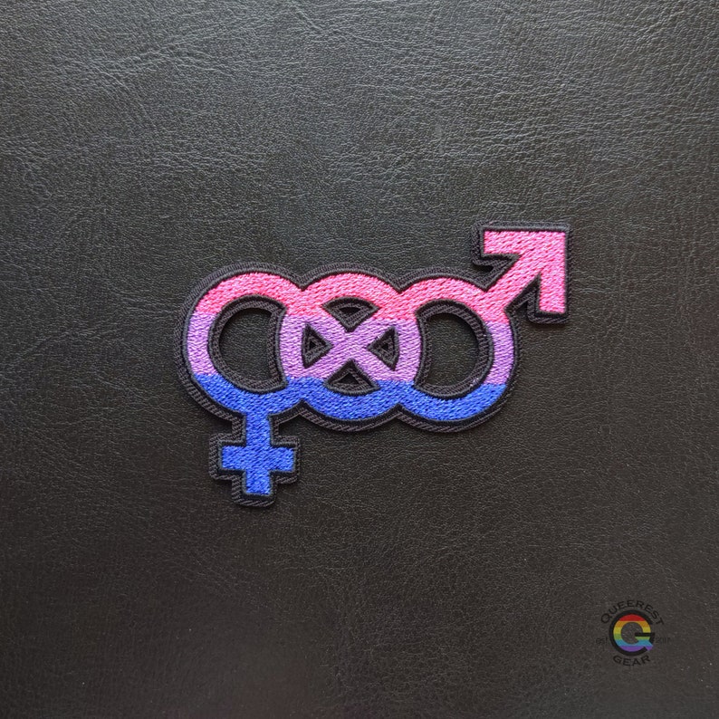 Bisexual Patch Bi Symbol Iron on Patch LGBTQA Bisexual Pride | Etsy