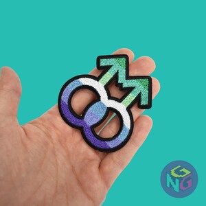 Gay Male Patch, MLM Symbol, Iron on Patch, LGBTQA+, Gift for Gay Son ...