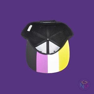 Nonbinary Pride Snapback Hat - Nonbinary Snapback, Nonbinary Hat, Transgender Hat, Nonbinary ...