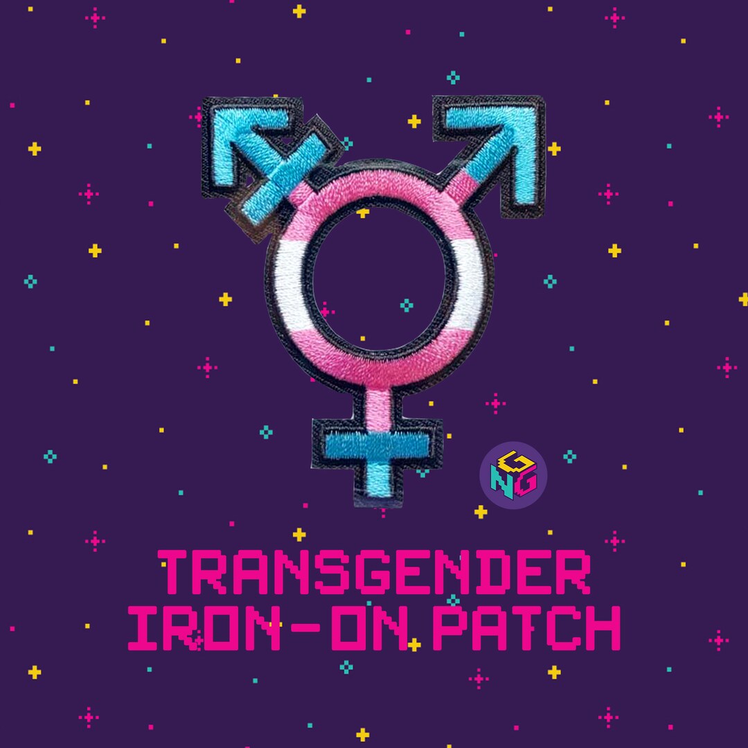 Transgender Patch Trans Symbol Iron on Patch LGBTQA Trans Man - Etsy