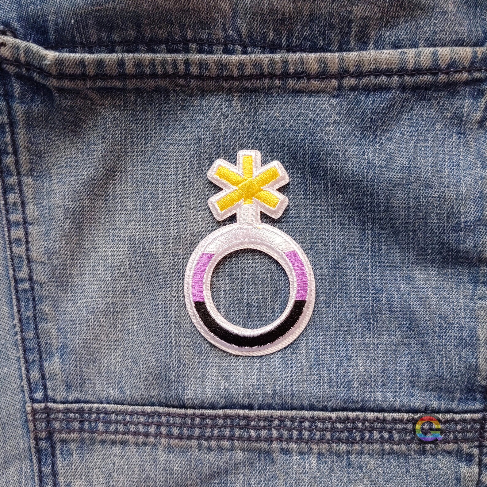 Nonbinary Patch Nonbinary Iron-on Patch 3 LGBT Patch - Etsy