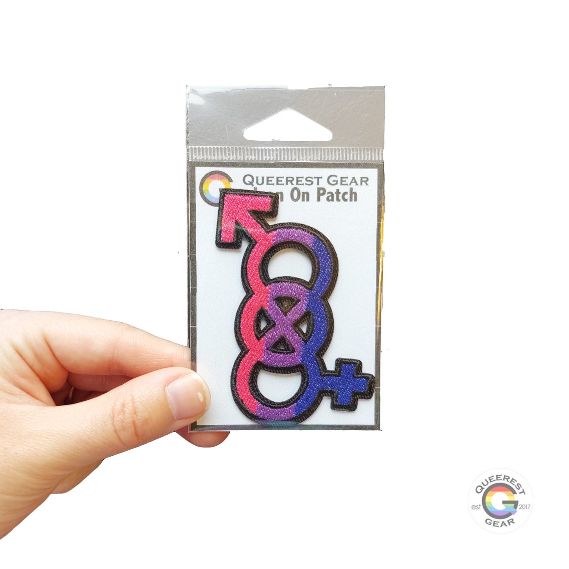 Bisexual Patch Bi Symbol Iron on Patch LGBTQA Bisexual Pride - Etsy