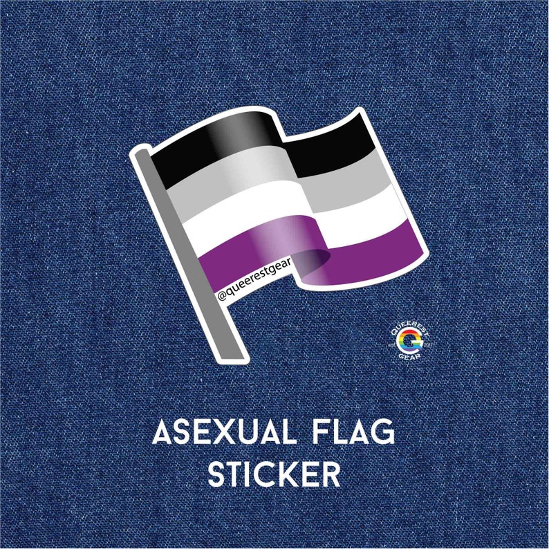 Asexual Flag Sticker Asexual Sticker Asexual Flag Asexual - Etsy