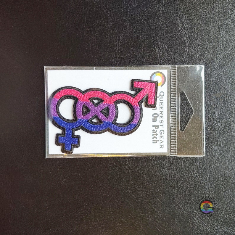 Bisexual Patch Bi Symbol Iron on Patch LGBTQA Bisexual Pride | Etsy