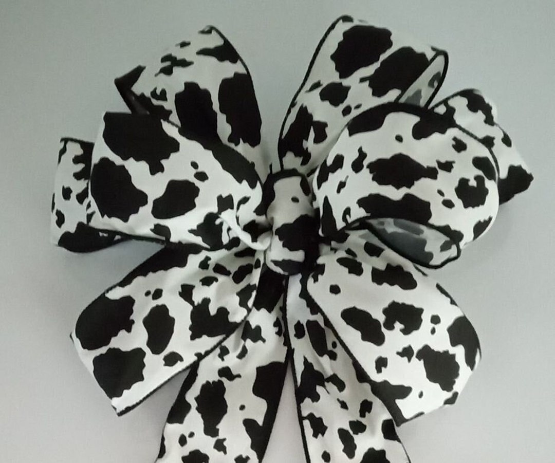 Wreath Bow, Gift Bow, Everyday Bow, Farmhouse Bow, Black and White Bow ...