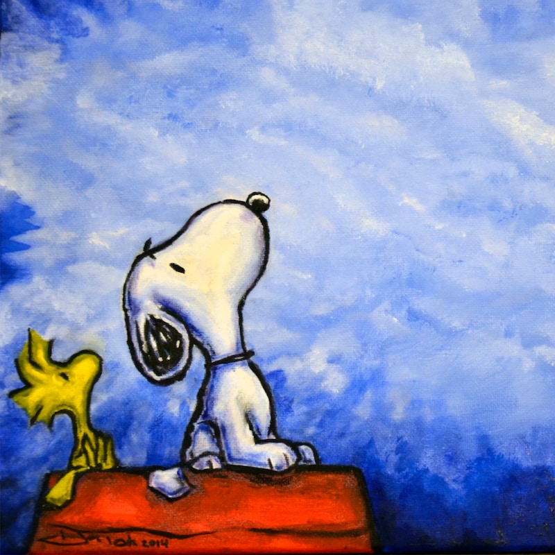 Snoopy Art - Etsy