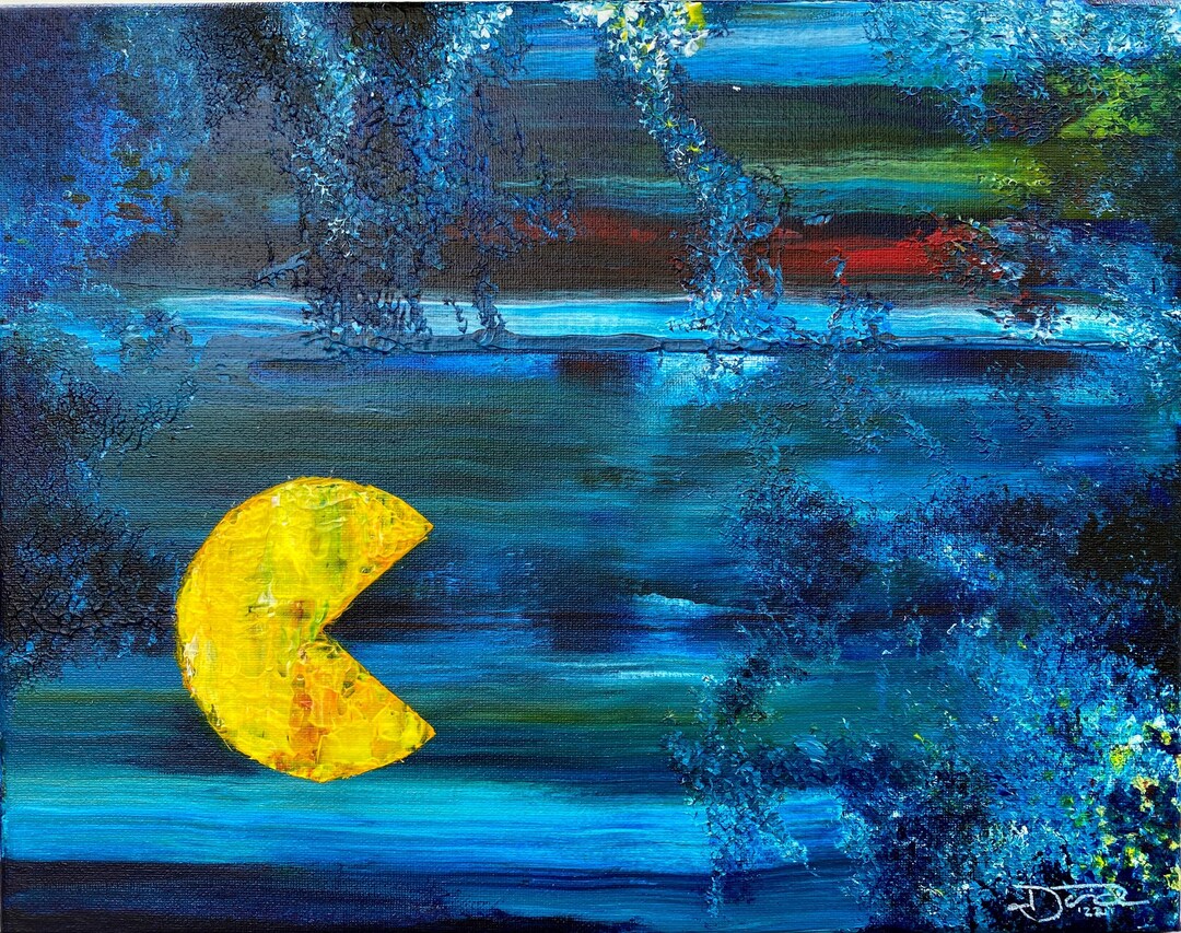 Pac-man (ORIGINAL PAINTING) - Etsy